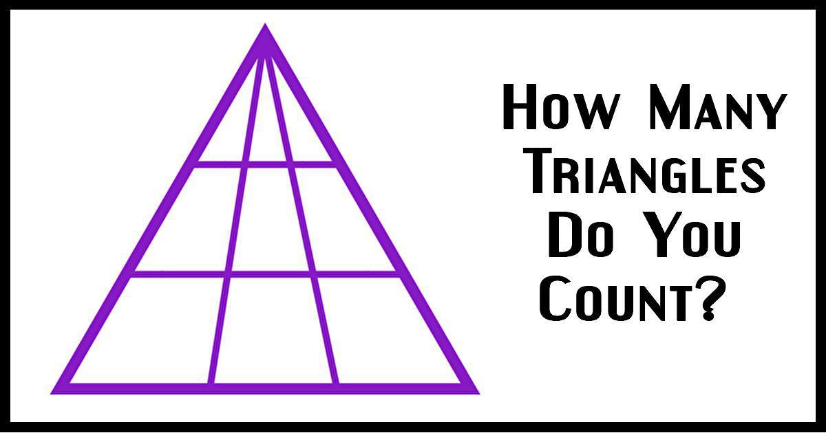 Nobody Can Correctly Count ALL Of The Triangles In This Picture Can You 